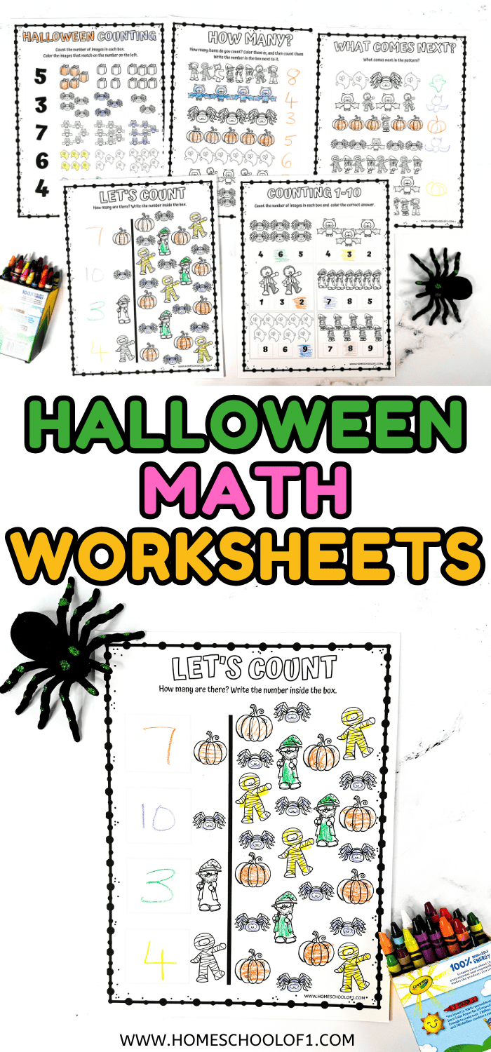 Free Halloween Math Worksheets For Kindergarten