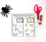Free Halloween Sorting Worksheet