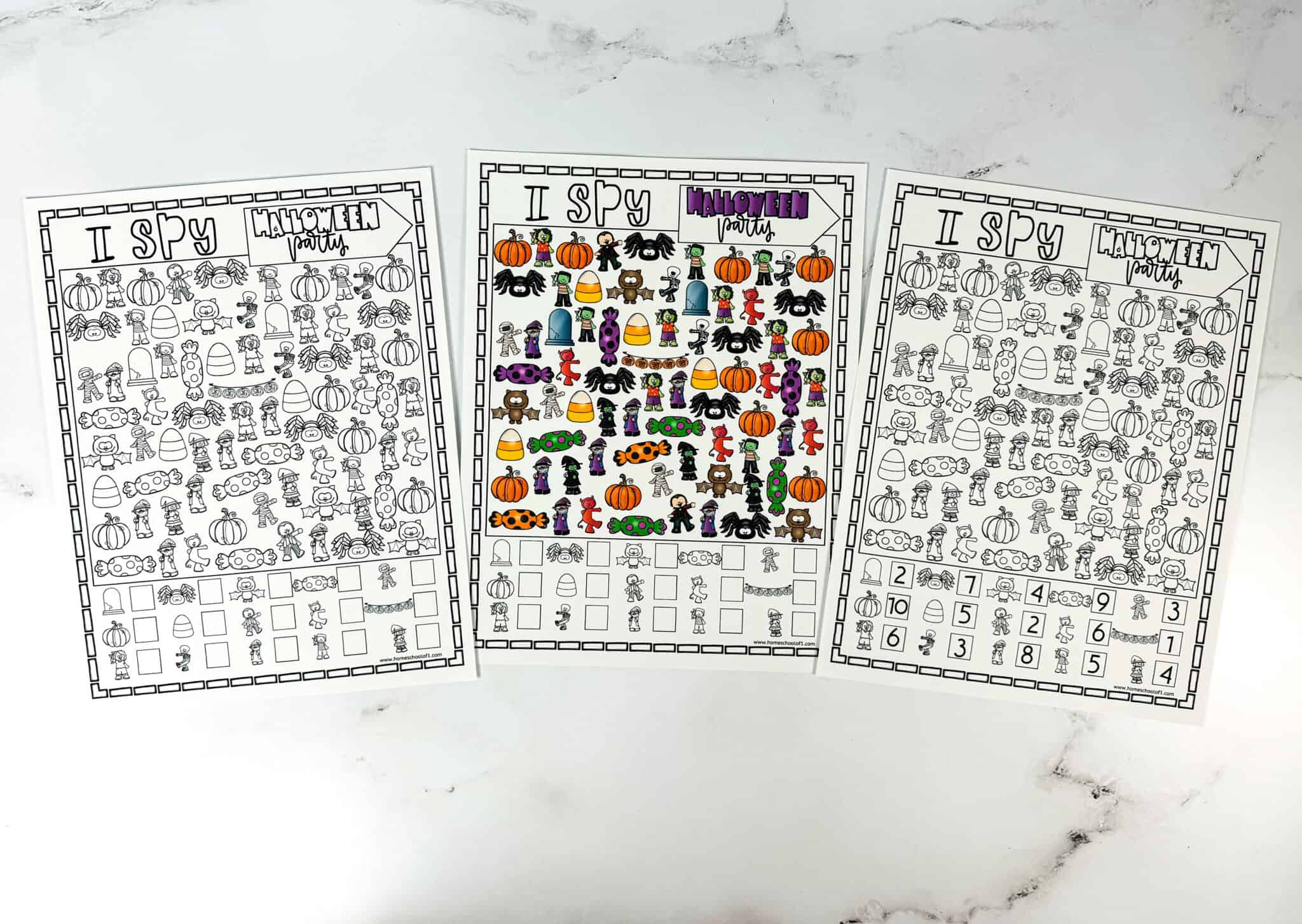 Free Halloween I Spy Printable