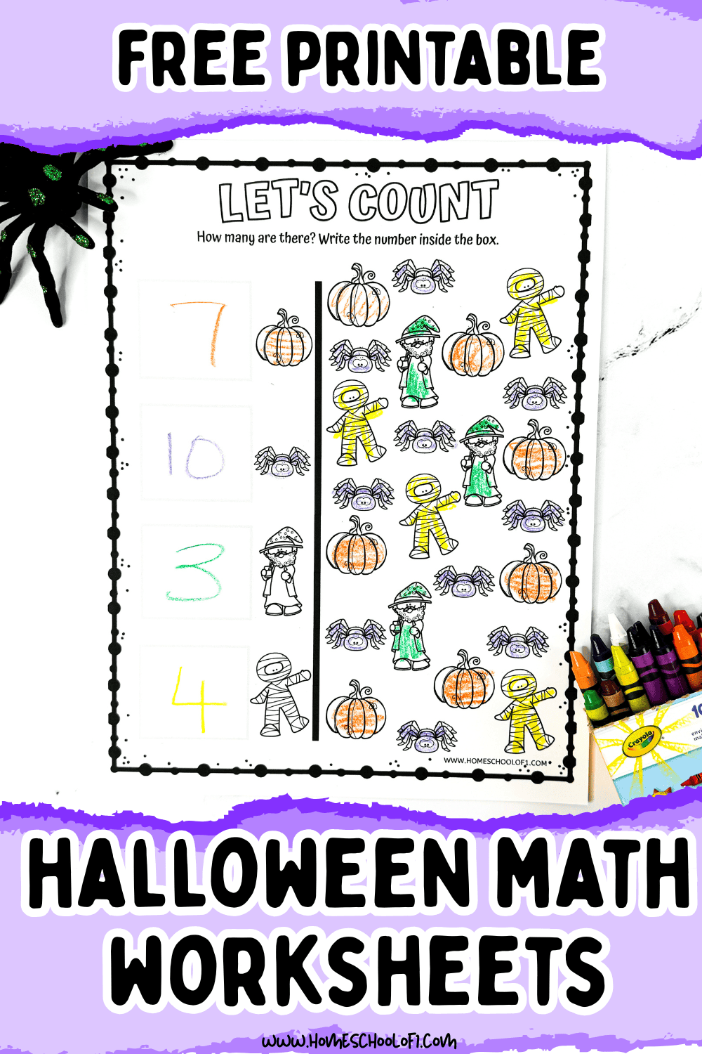 Free Halloween Math Worksheets For Kindergarten