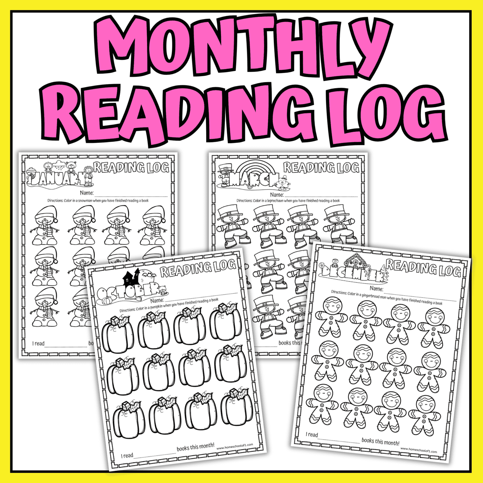 Free April Reading Log Printable (Bunny-Themed)
