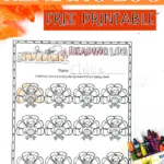 November Reading Log Printable for Preschool (Free Worksheet)