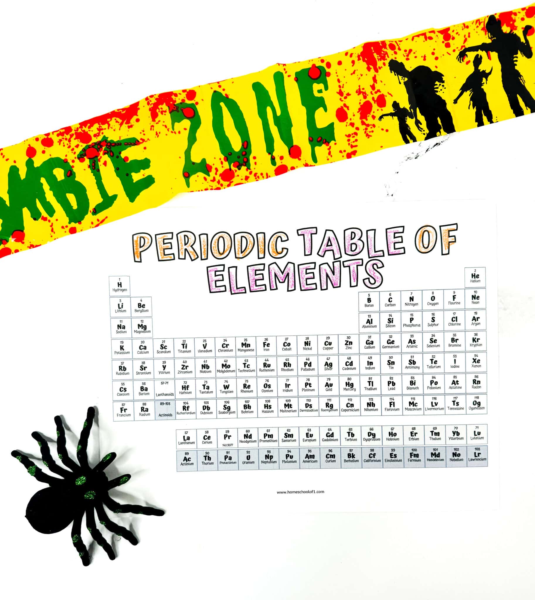 Free Halloween Science Worksheet (Fun With The Periodic Table)