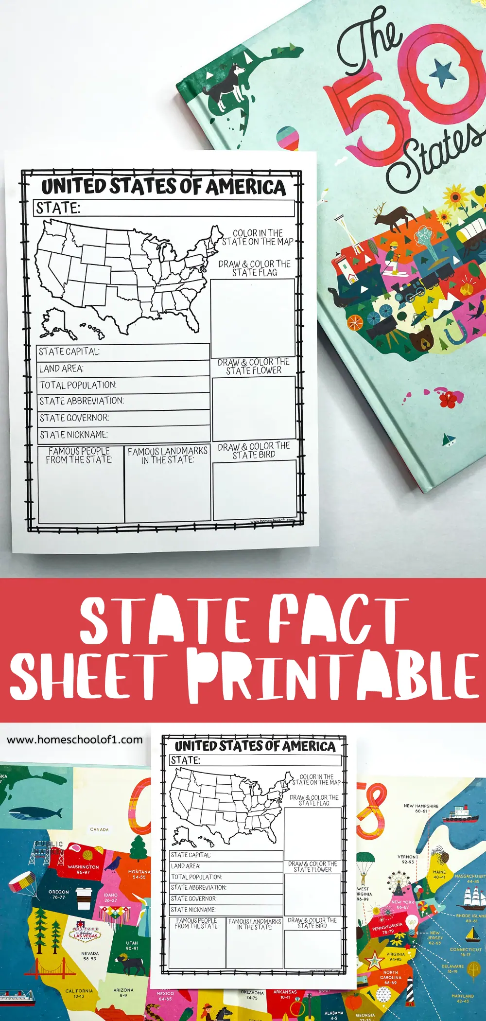 Free Printable State Facts Worksheet