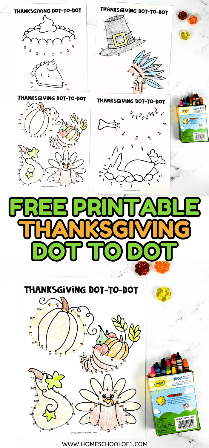 Free Thanksgiving Dot to Dot Free Printable