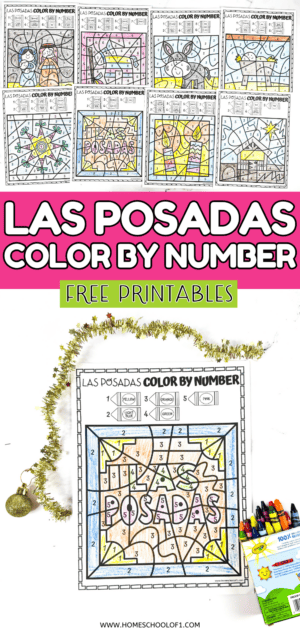 Free Las Posadas Color By Number Printables