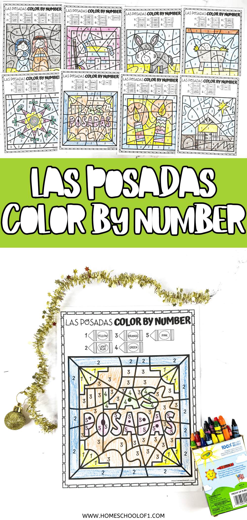 Free Las Posadas Color By Number Printables