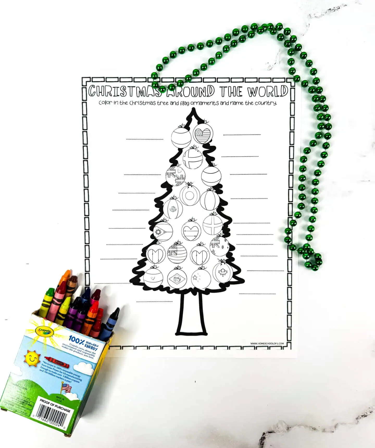 Free Christmas Around the World Worksheet