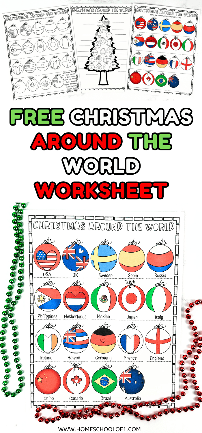 Free Christmas Around the World Worksheet