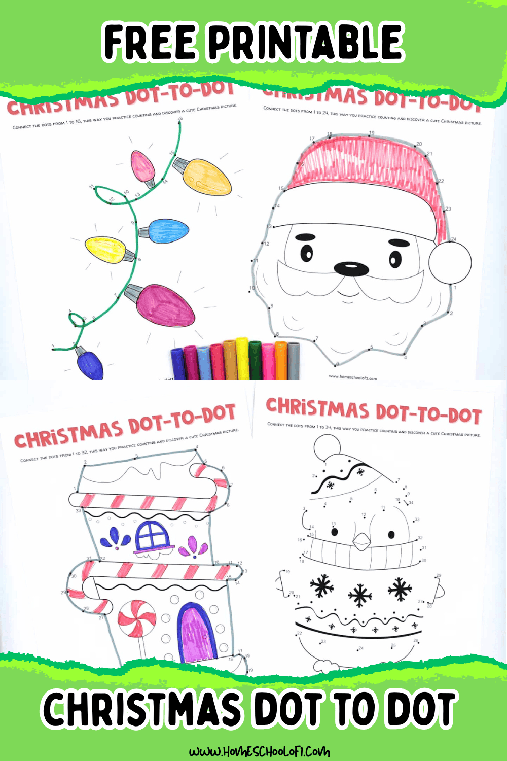 Free Christmas Dot to Dot Printables