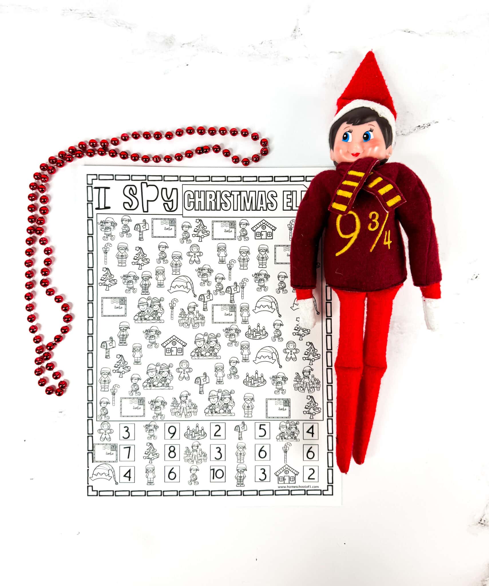 Free Elf I Spy Printable