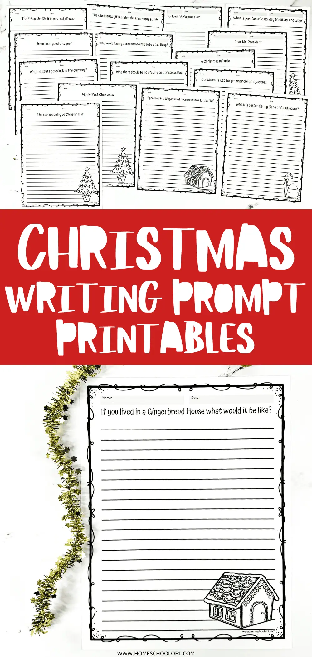 31 Free Christmas Writing Prompt Printables For Kids Aged 5-14