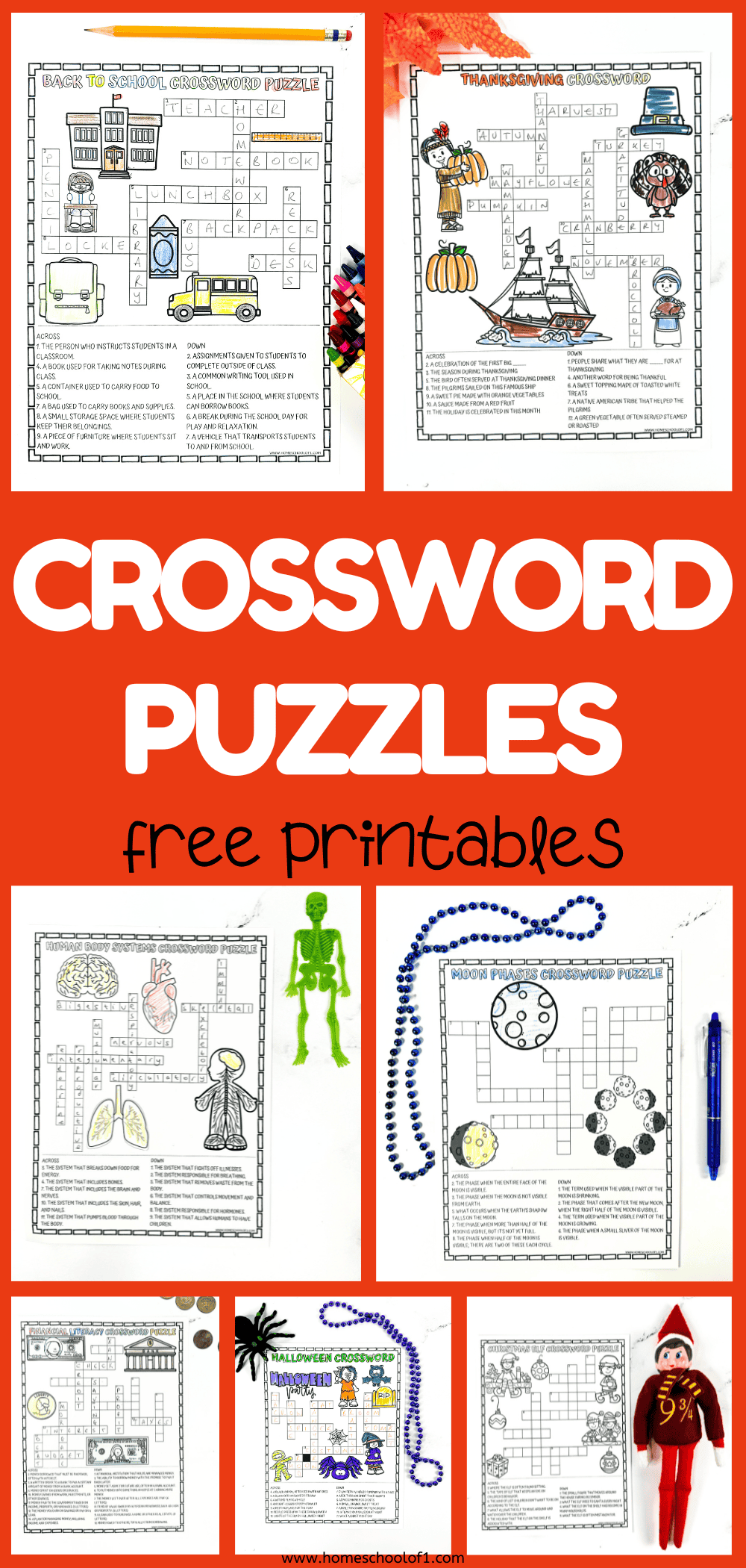17 Themed Free Printable Crossword Puzzles For Kids