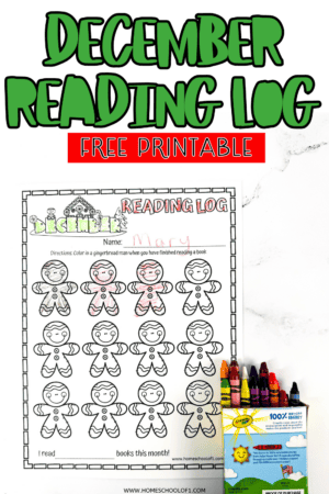 Free December Reading Log Printable