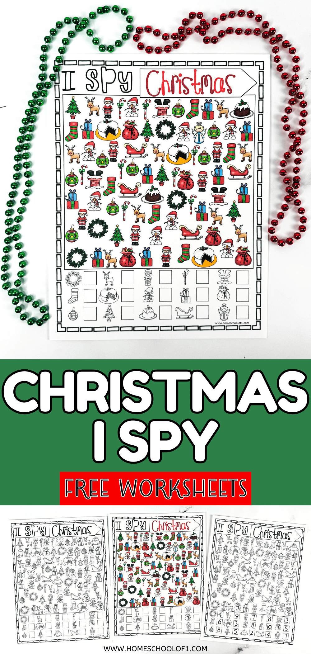Free Christmas I Spy Printable