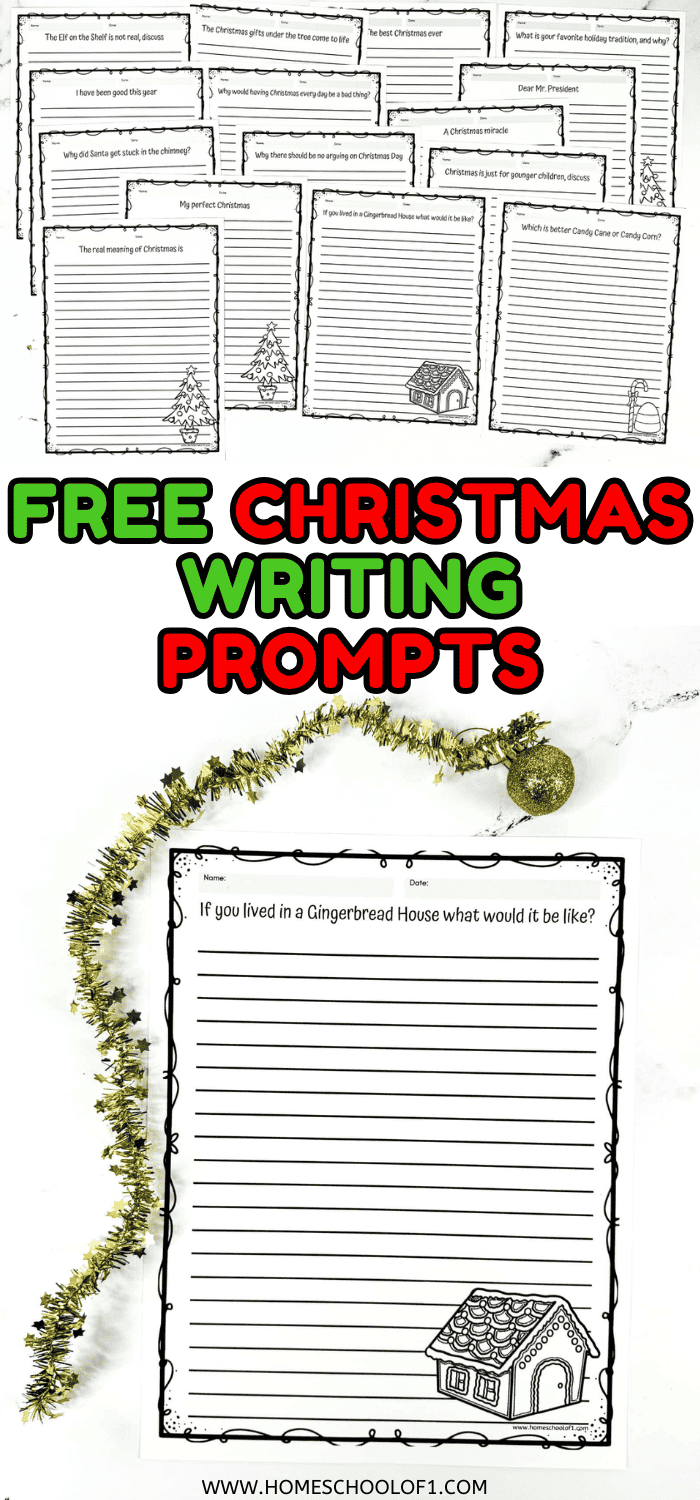 31 Free Christmas Writing Prompt Printables For Kids Aged 5-14