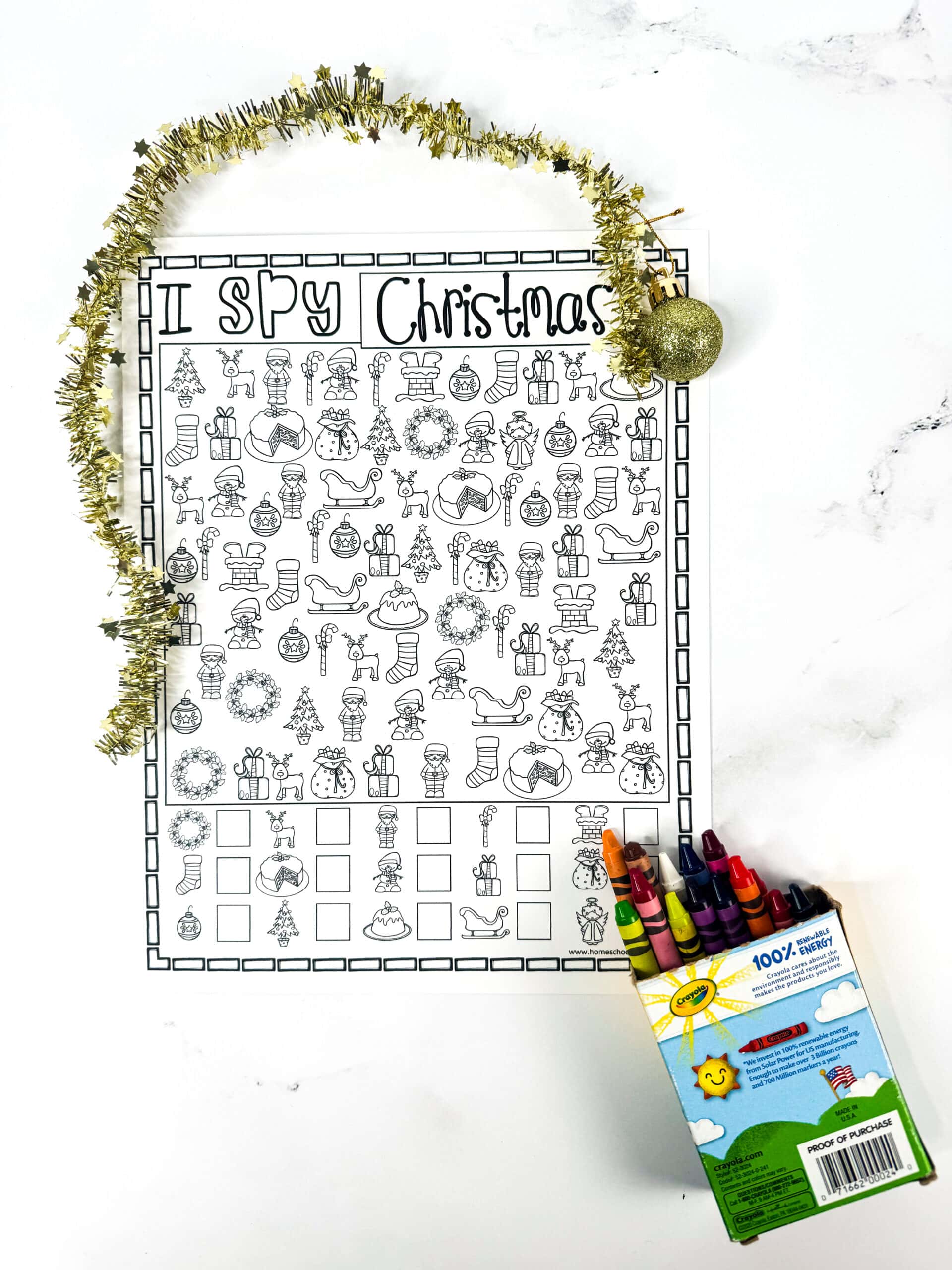 Free Christmas I Spy Printable