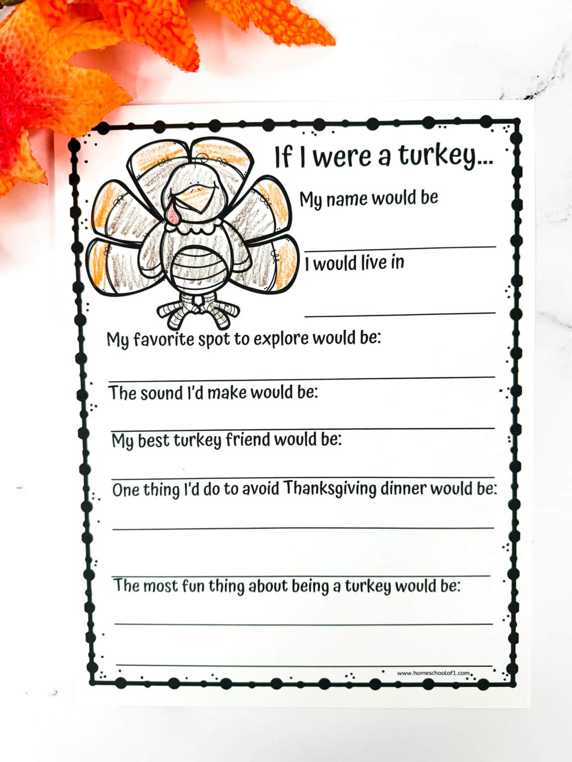 If I Were A Turkey Writing Prompt