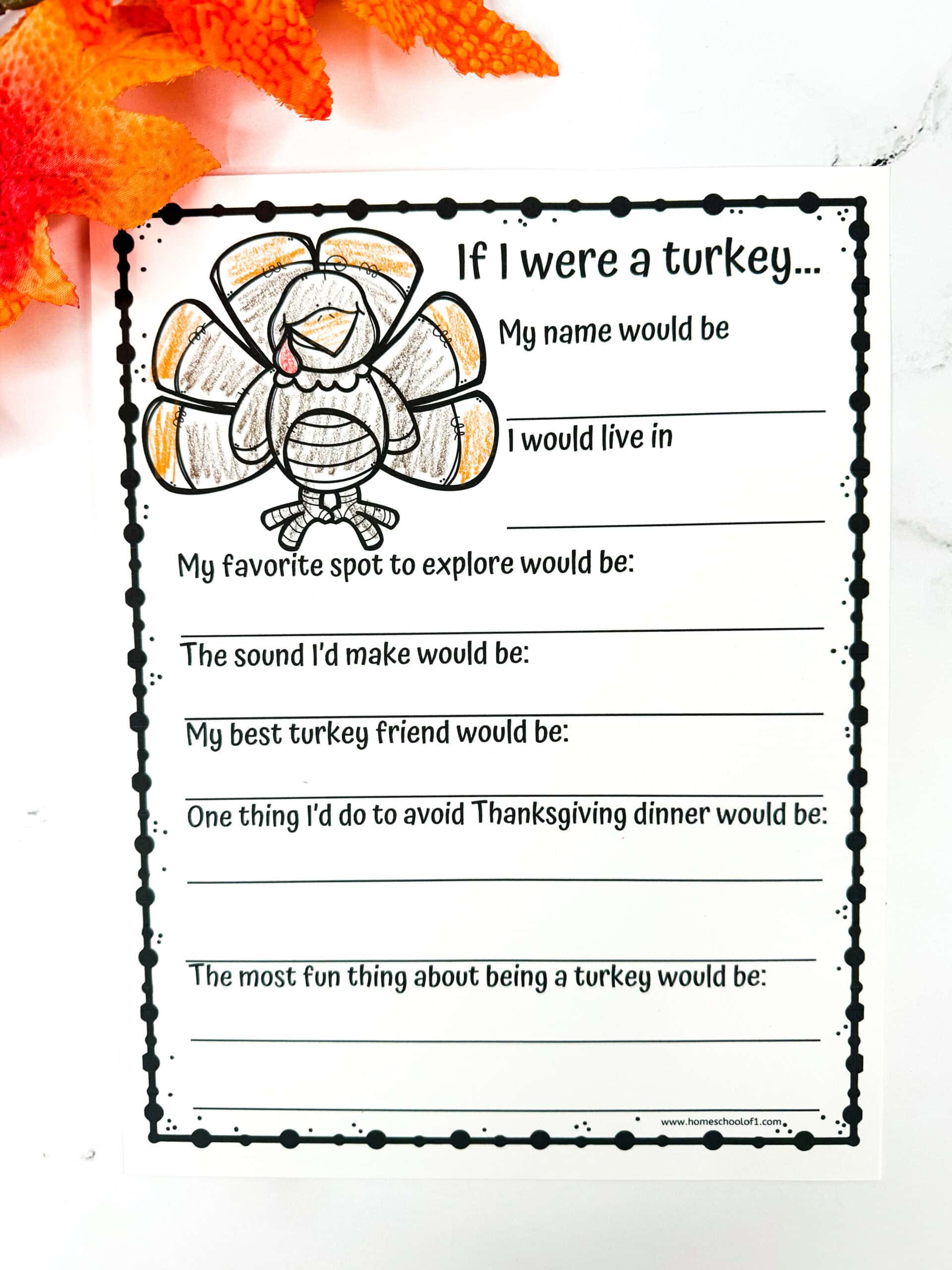 If I Were A Turkey Writing Prompt