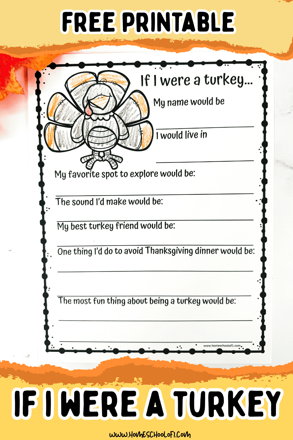 If I Were A Turkey Writing Prompt