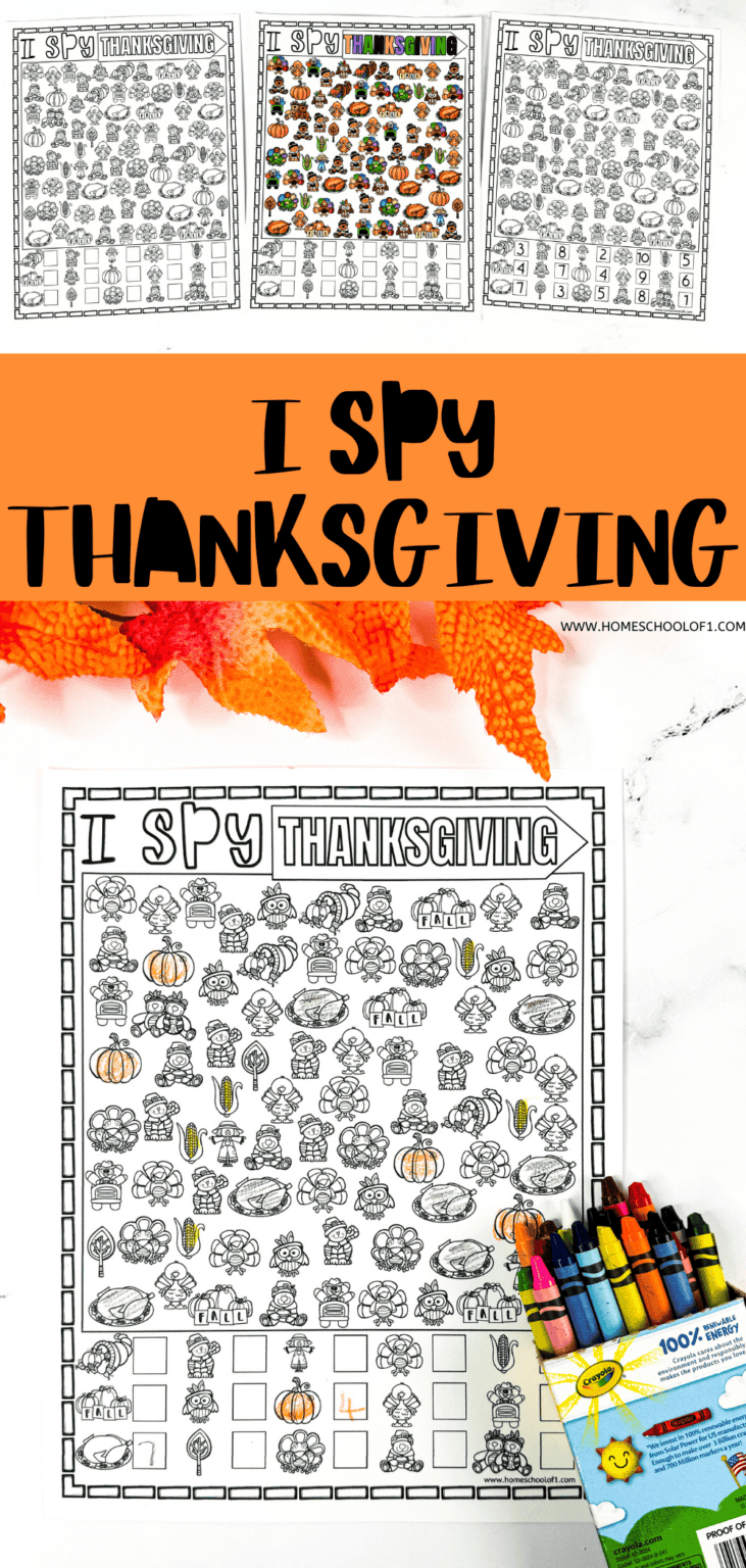 Free I Spy Thanksgiving Printable