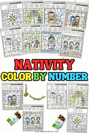 Free Nativity Color By Number Printables