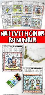 Free Nativity Color By Number Printables