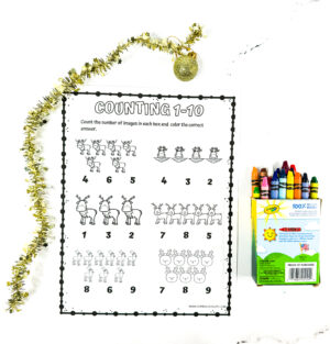 Reindeer Math Worksheets For Kindergarten