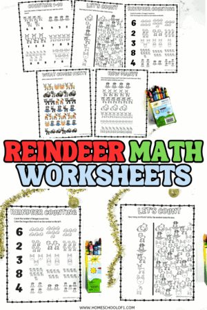 Reindeer Math Worksheets For Kindergarten
