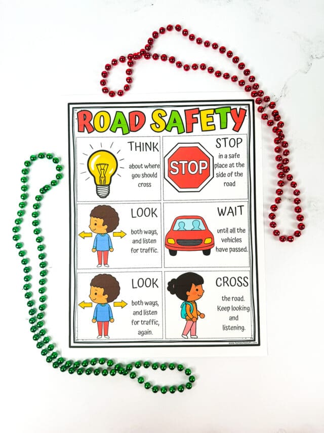 Free Road Safety Worksheet for Preschool & Kindergarten