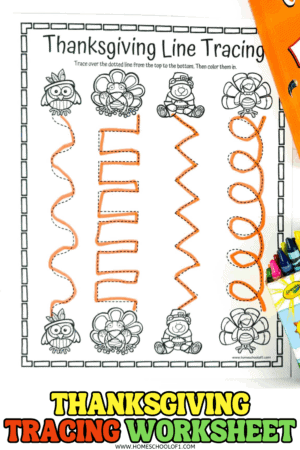 Free Thanksgiving Tracing Worksheets