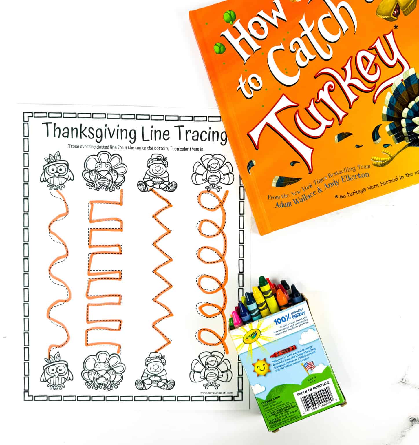 Free Thanksgiving Tracing Worksheets