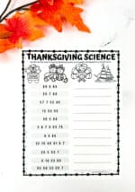 Thanksgiving Science Worksheet (Fun With The Periodic Table)