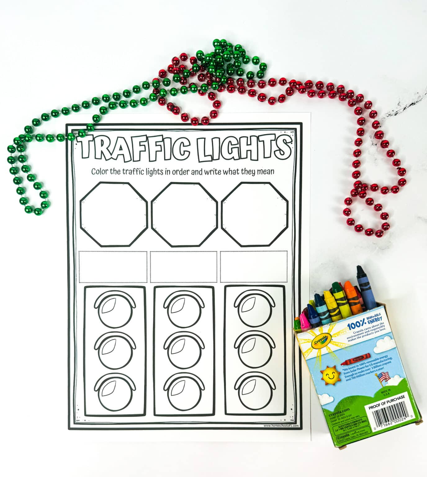 Free Road Safety Worksheet for Preschool & Kindergarten
