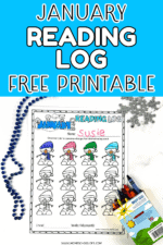 Free January Reading Log Printable