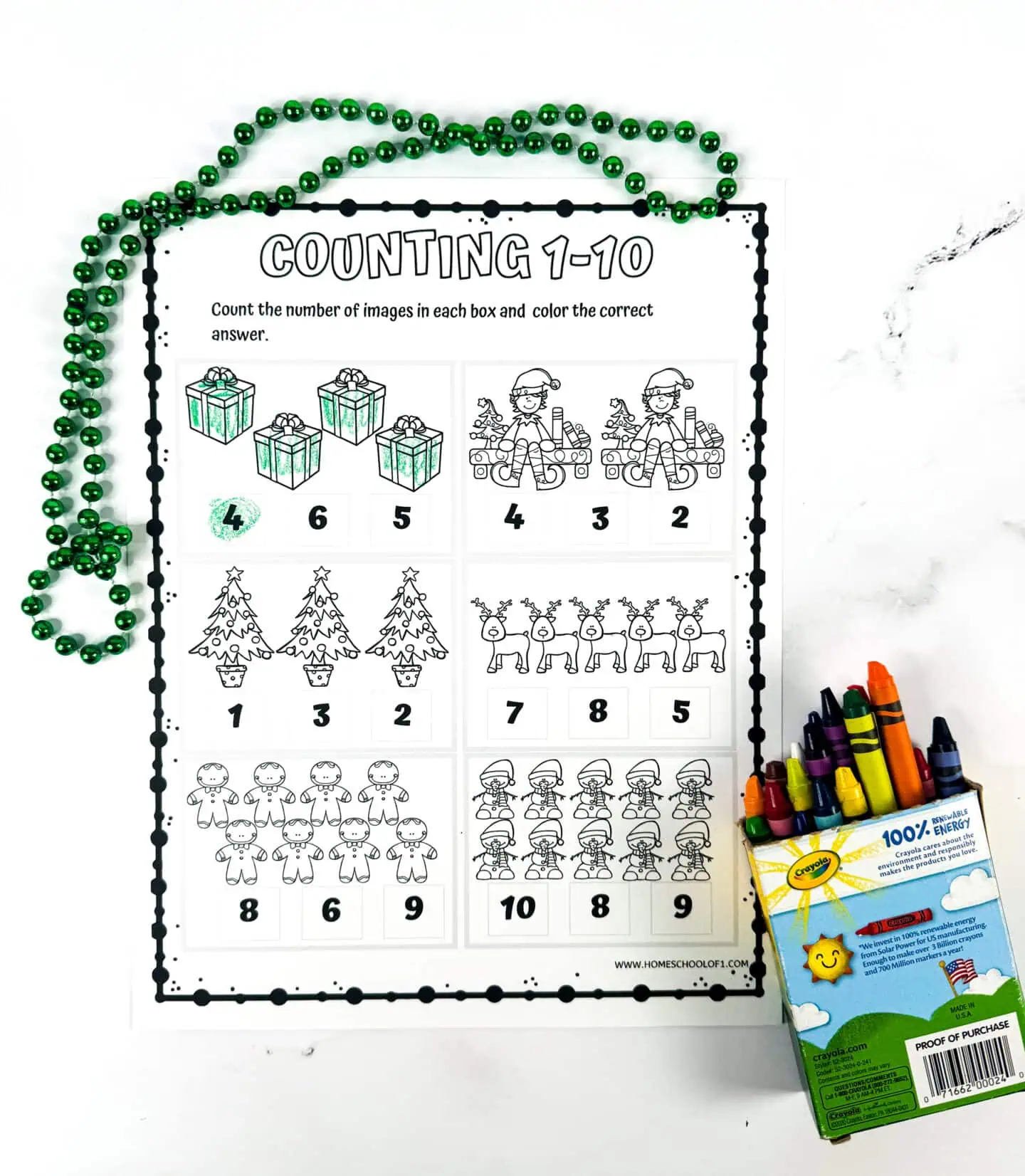 Free Christmas Math Worksheets For Kindergarten