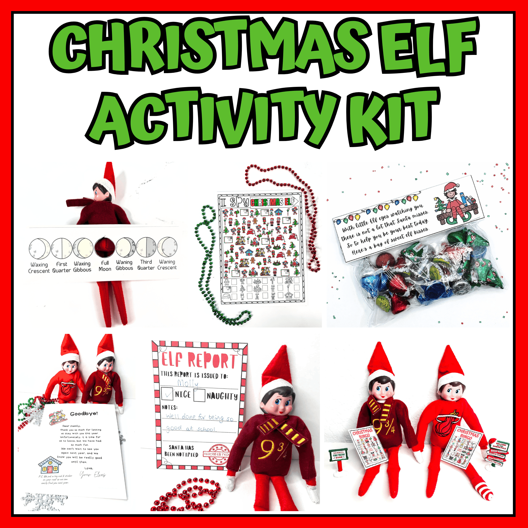 Elf on the Shelf Matching Game Printable