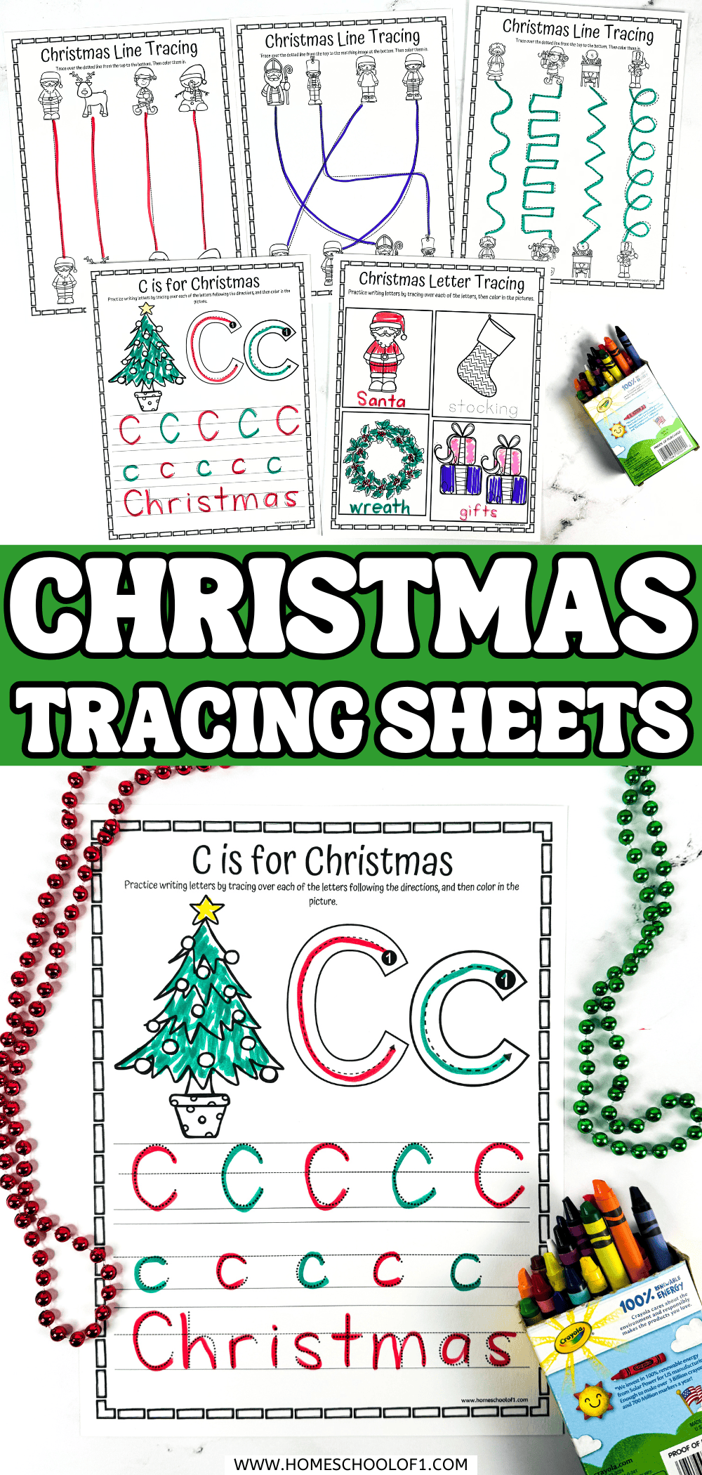 Free Christmas Tracing Worksheets For Pre Writing Fun
