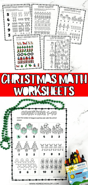 Free Christmas Math Worksheets For Kindergarten