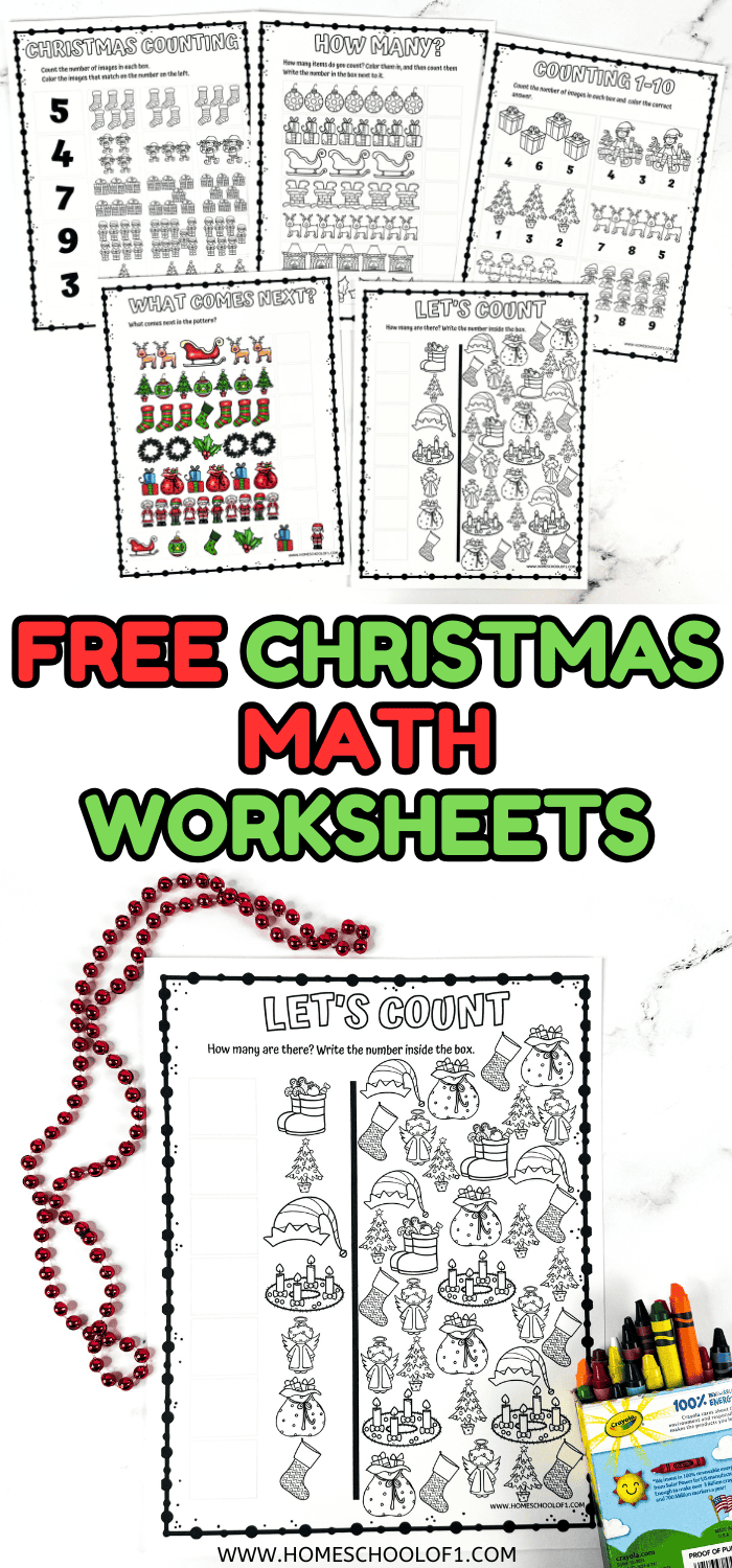 Free Christmas Math Worksheets For Kindergarten