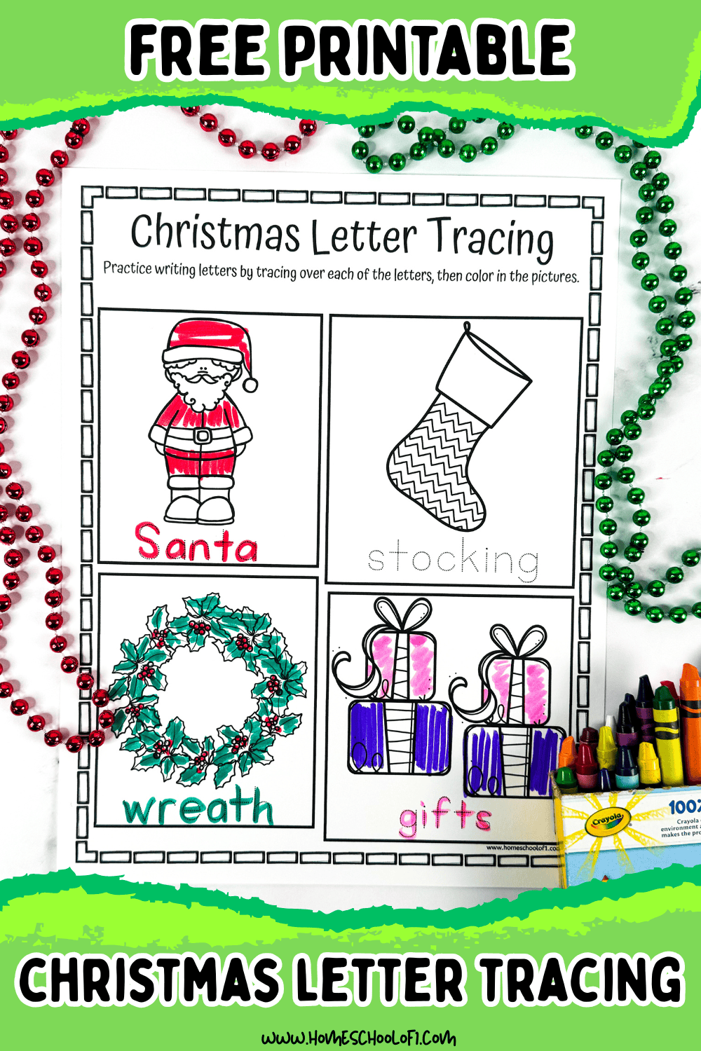 Free Christmas Tracing Worksheets For Pre Writing Fun