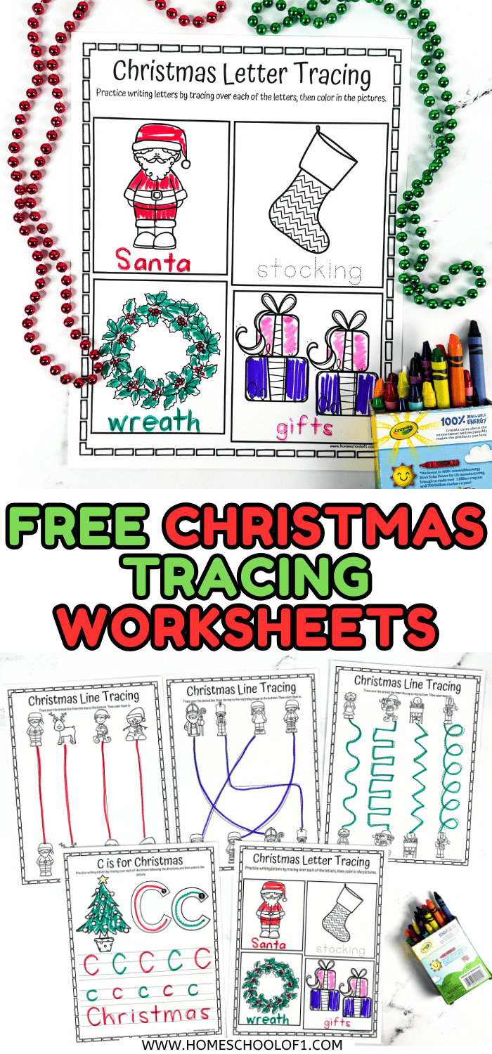 Free Christmas Tracing Worksheets For Pre Writing Fun