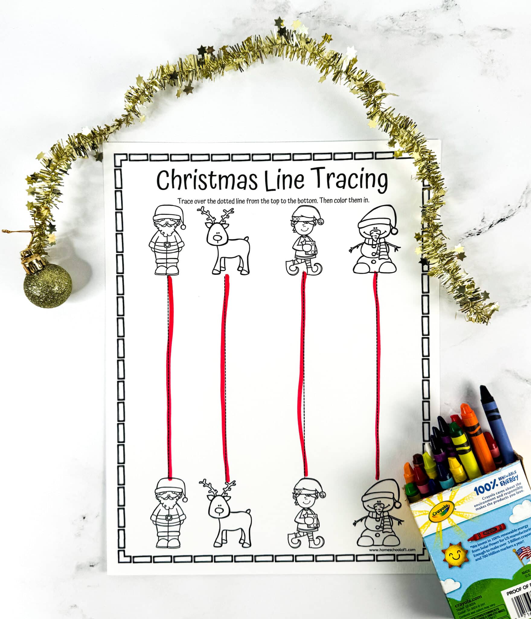 Free Christmas Tracing Worksheets For Pre Writing Fun