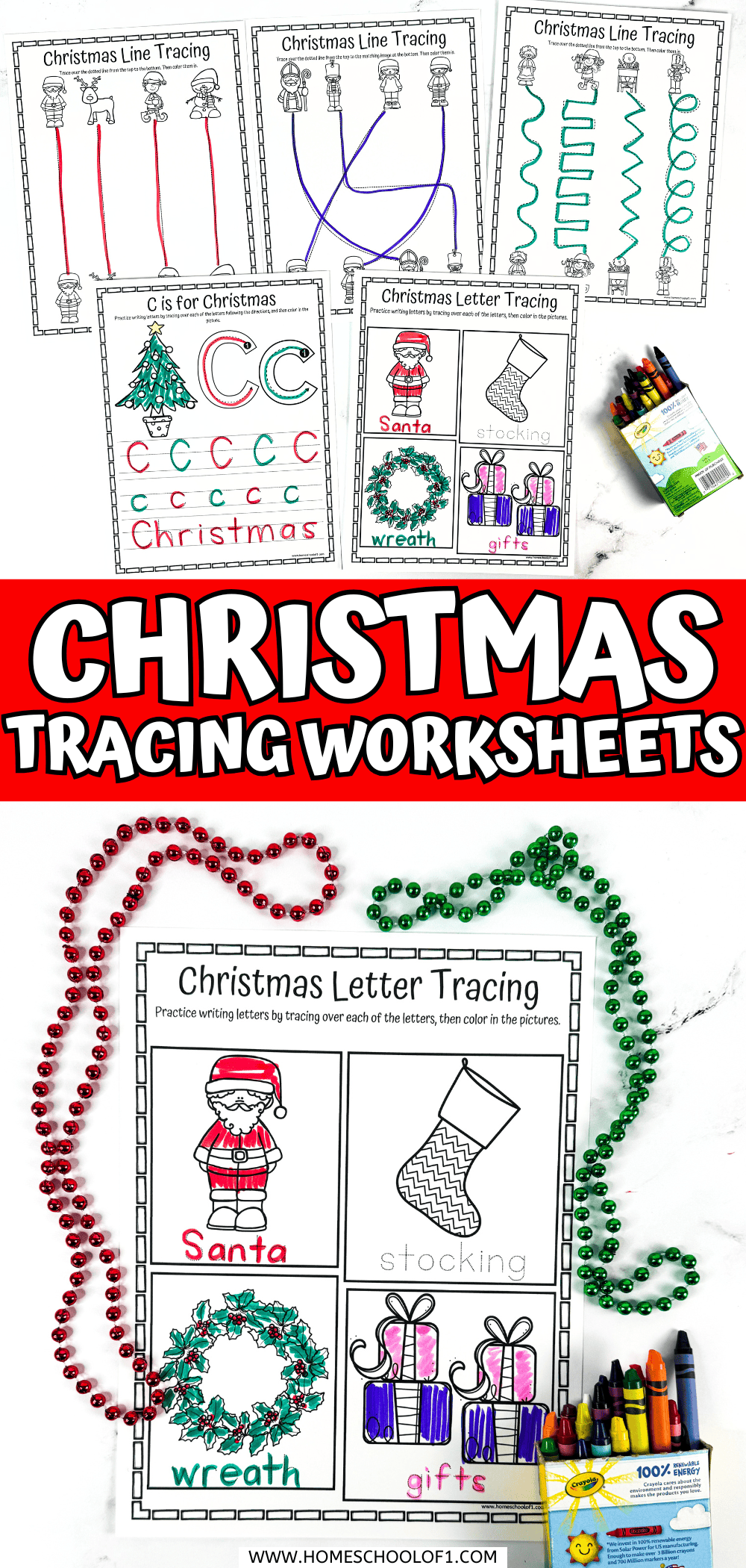 Free Christmas Tracing Worksheets For Pre Writing Fun