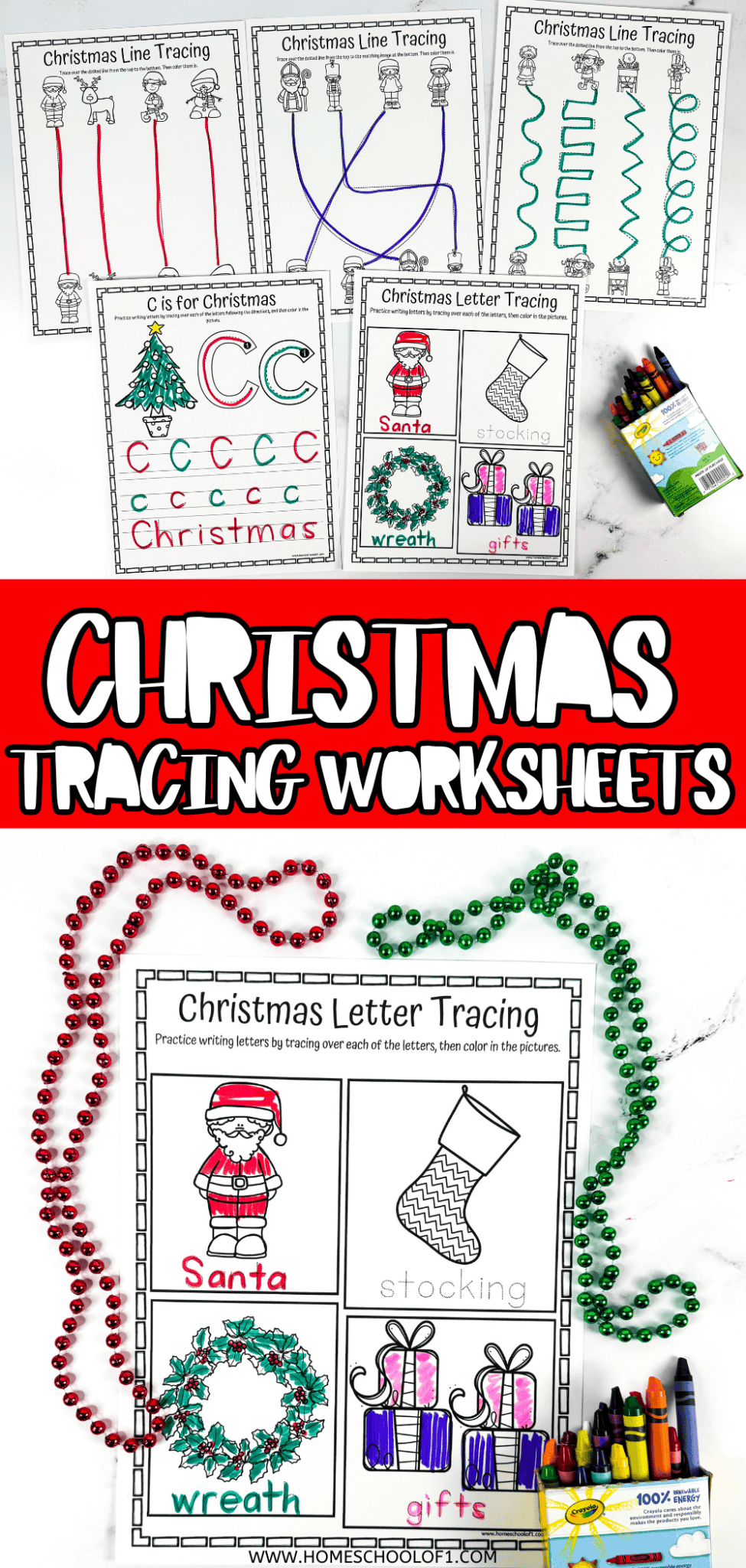 Free Christmas Tracing Worksheets For Pre Writing Fun