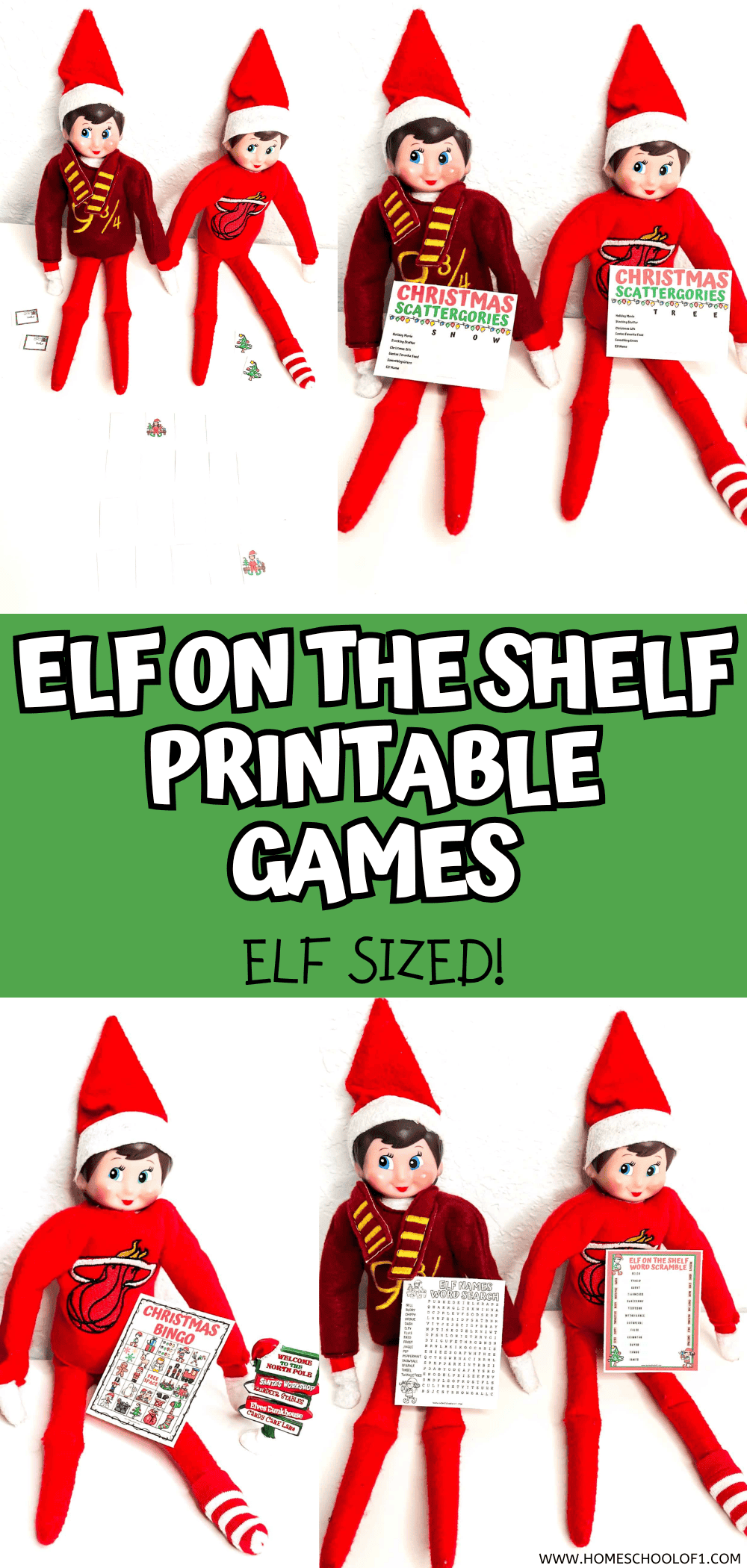 Free Elf on the Shelf Printable Games (Elf Sized)