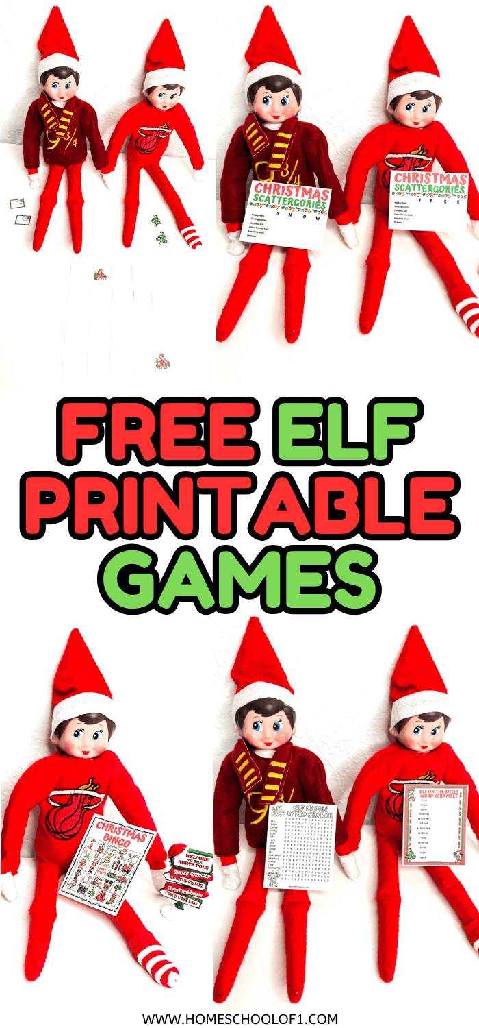Free Elf on the Shelf Printable Games (Elf Sized)
