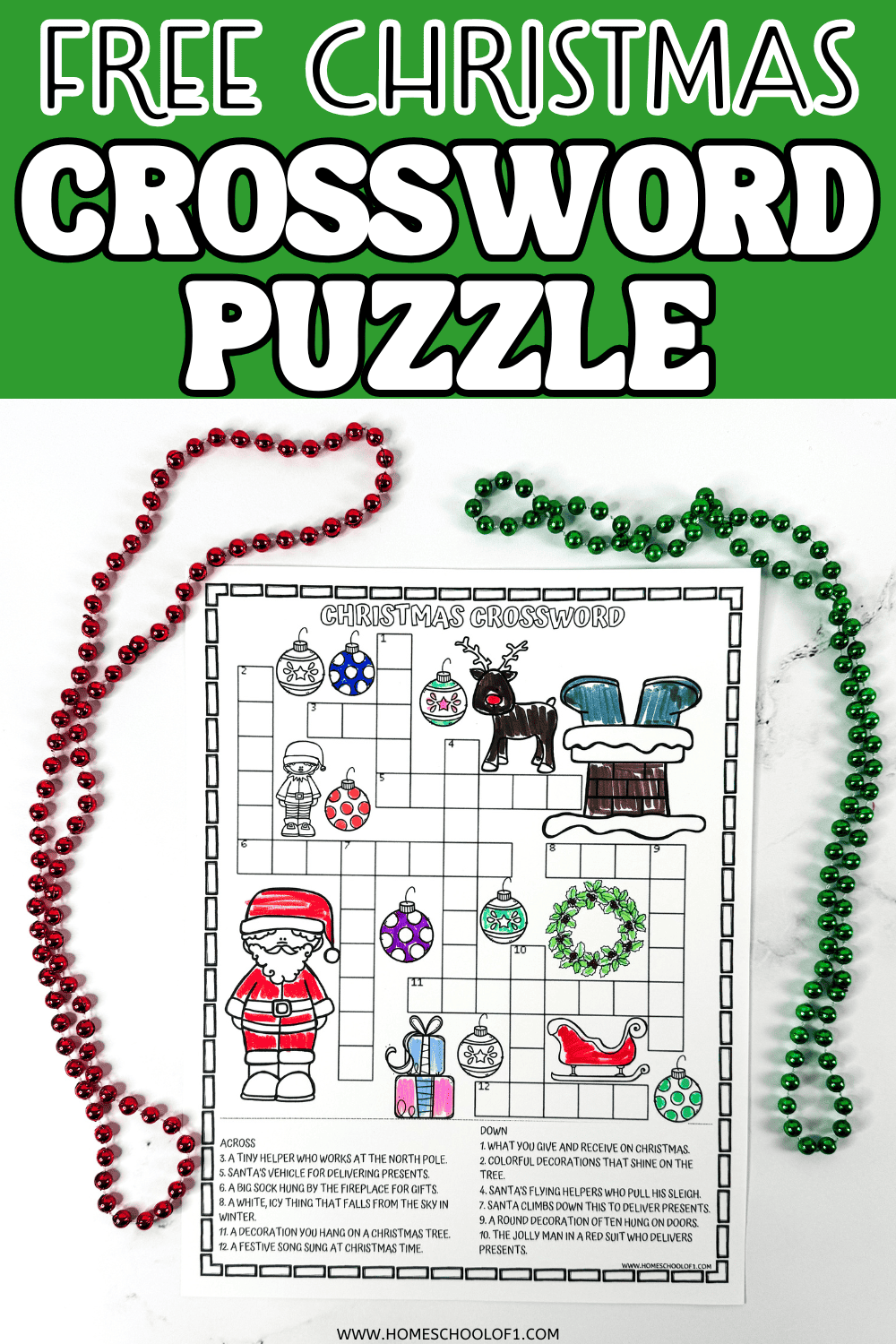 Free Christmas Crossword Printable