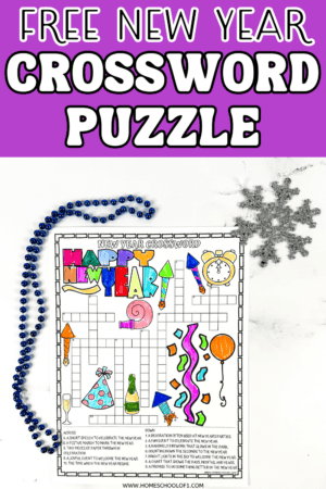 Free New Year Crossword Puzzle Printable