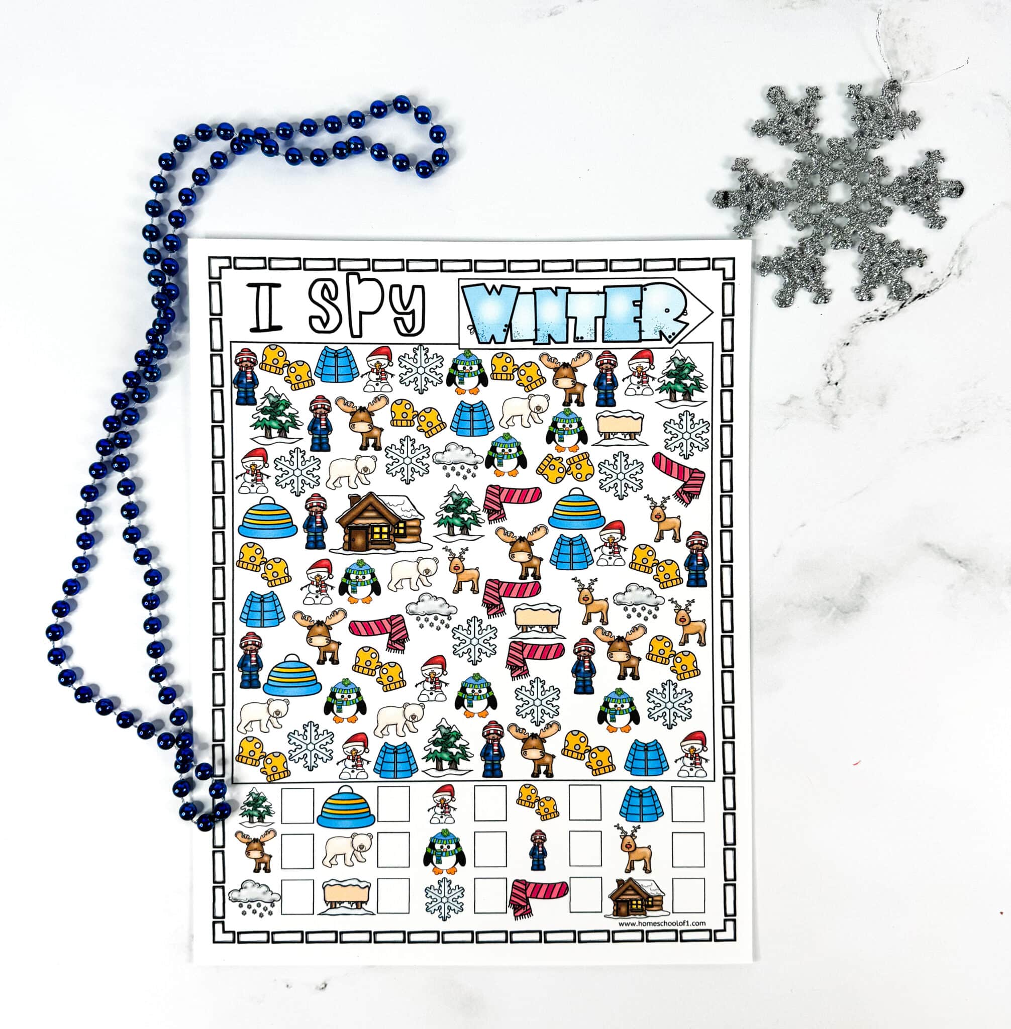 Free Winter I Spy Printable